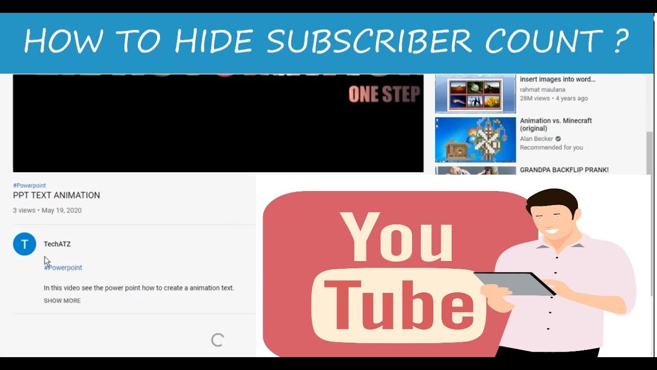 How To Hide Subscriber Count Youtube Subscriber Count Hide Youtube