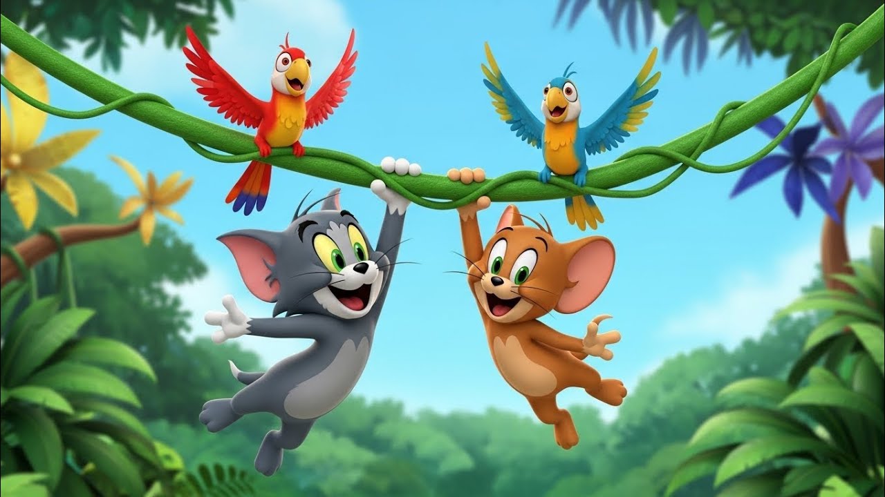 Tom and Jerry Jungle Adventure 🐒🌴 | Kids Story Poem - YouTube