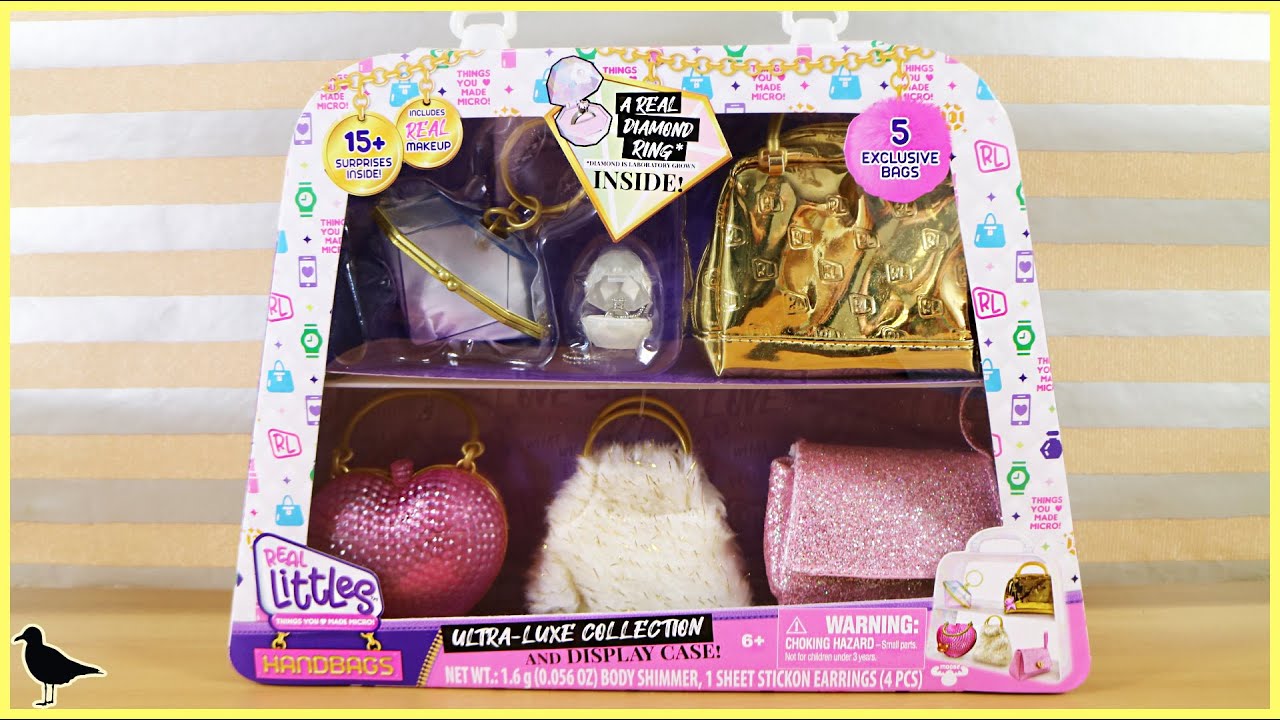 Real Littles Handbags Ultra-Luxe Collection Unboxing! Real Diamond Ring ...