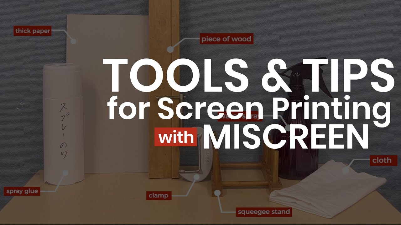 Tools and Tips for Screen Printing with MiScreen - YouTube