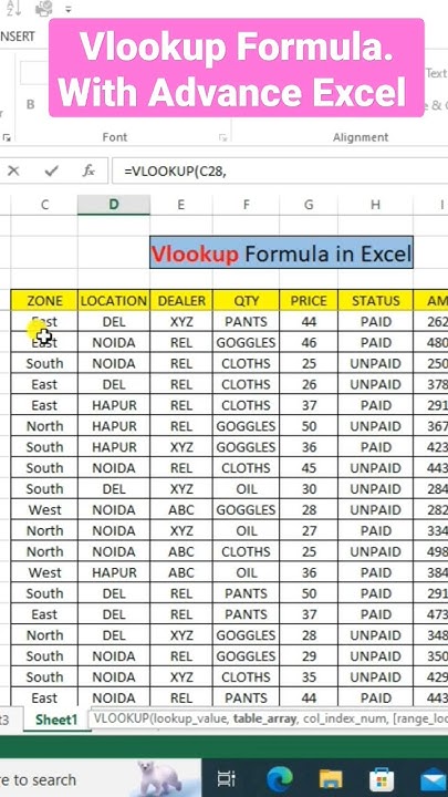 Vlookup Formula With Tricks In Advance Excel Vlookup Tips Vlookupformula Vlog
