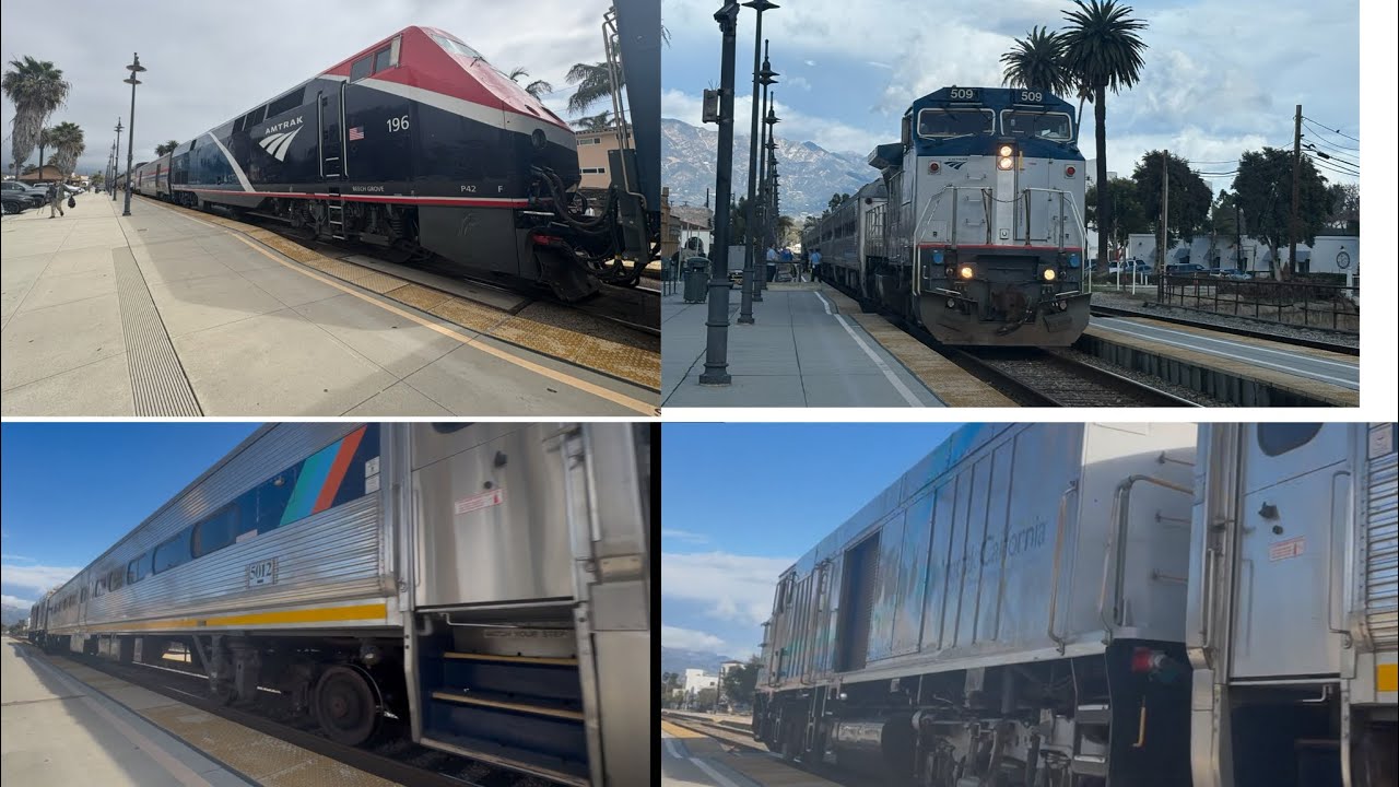 Amtrak Dash 8 509 on the Pacific Surfliner and Coast Starlight and a ...