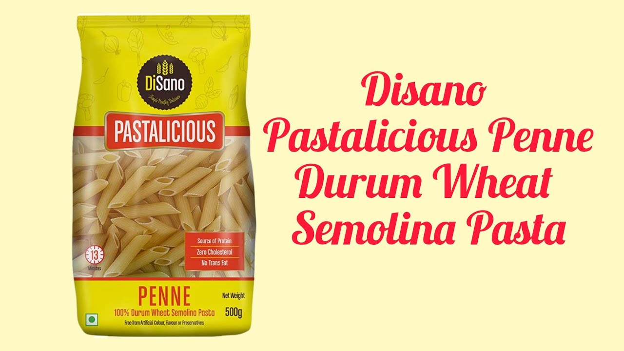 Disano pastalicious penne 100 ℅ durum wheat semolina pasta - YouTube