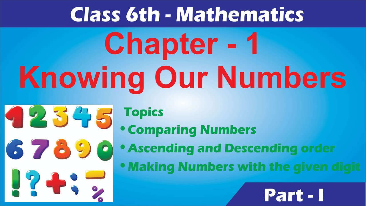 Class 6th Mathematics || Chapter 1 || Knowing Our Numbers || Part 1 ...