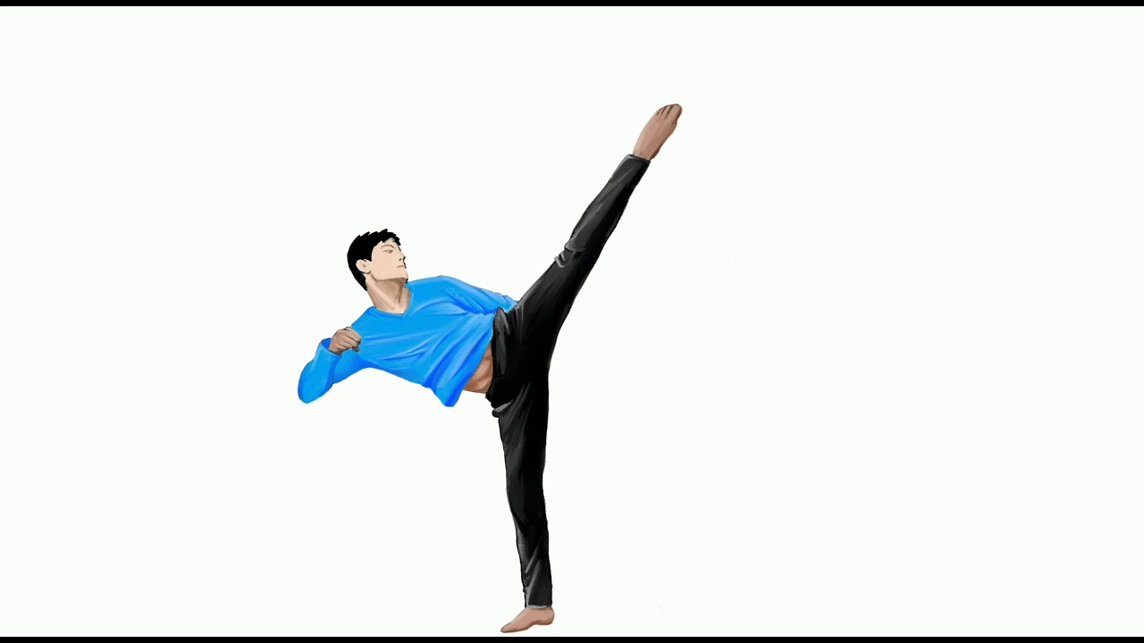 Animated Taekwondo kick | Artistic yard - YouTube