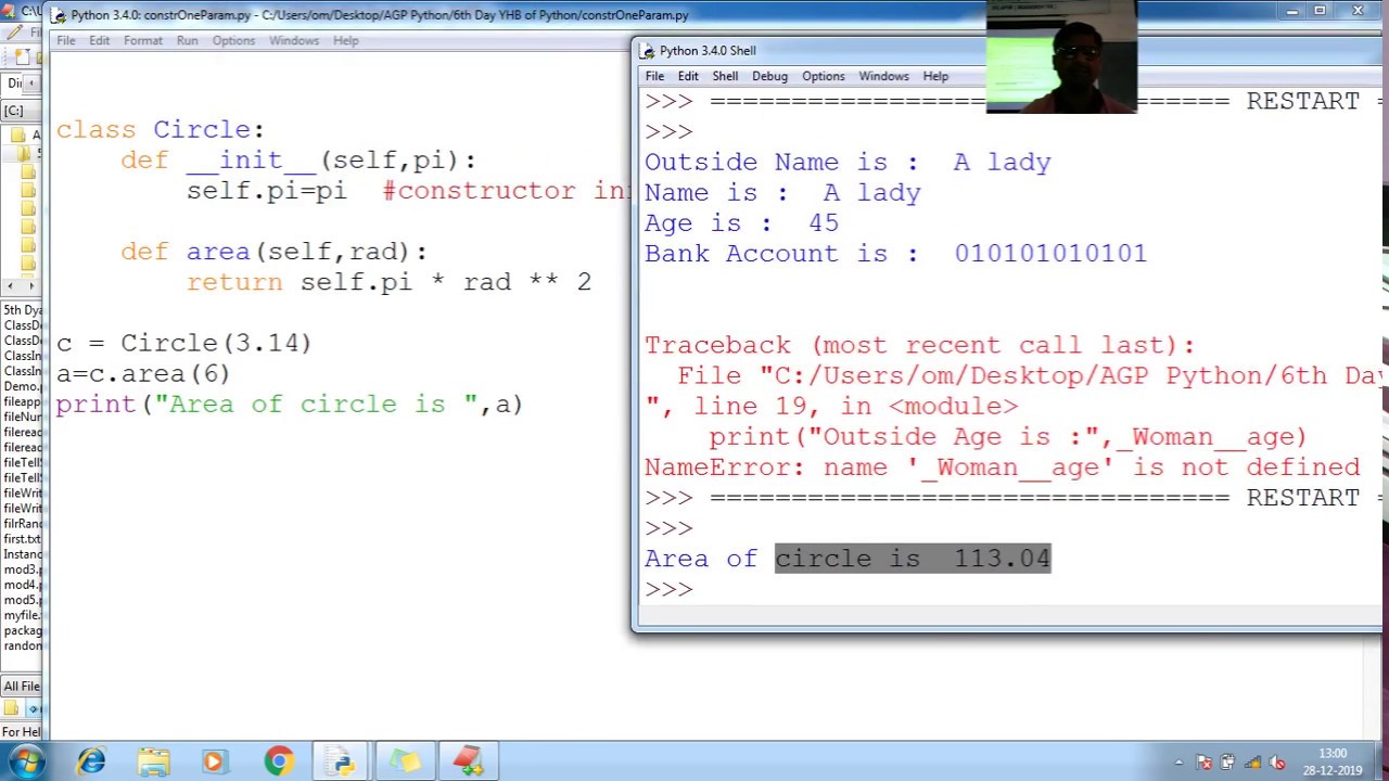 148 Python Constructor Class Python Programming Tutorial For Beginner