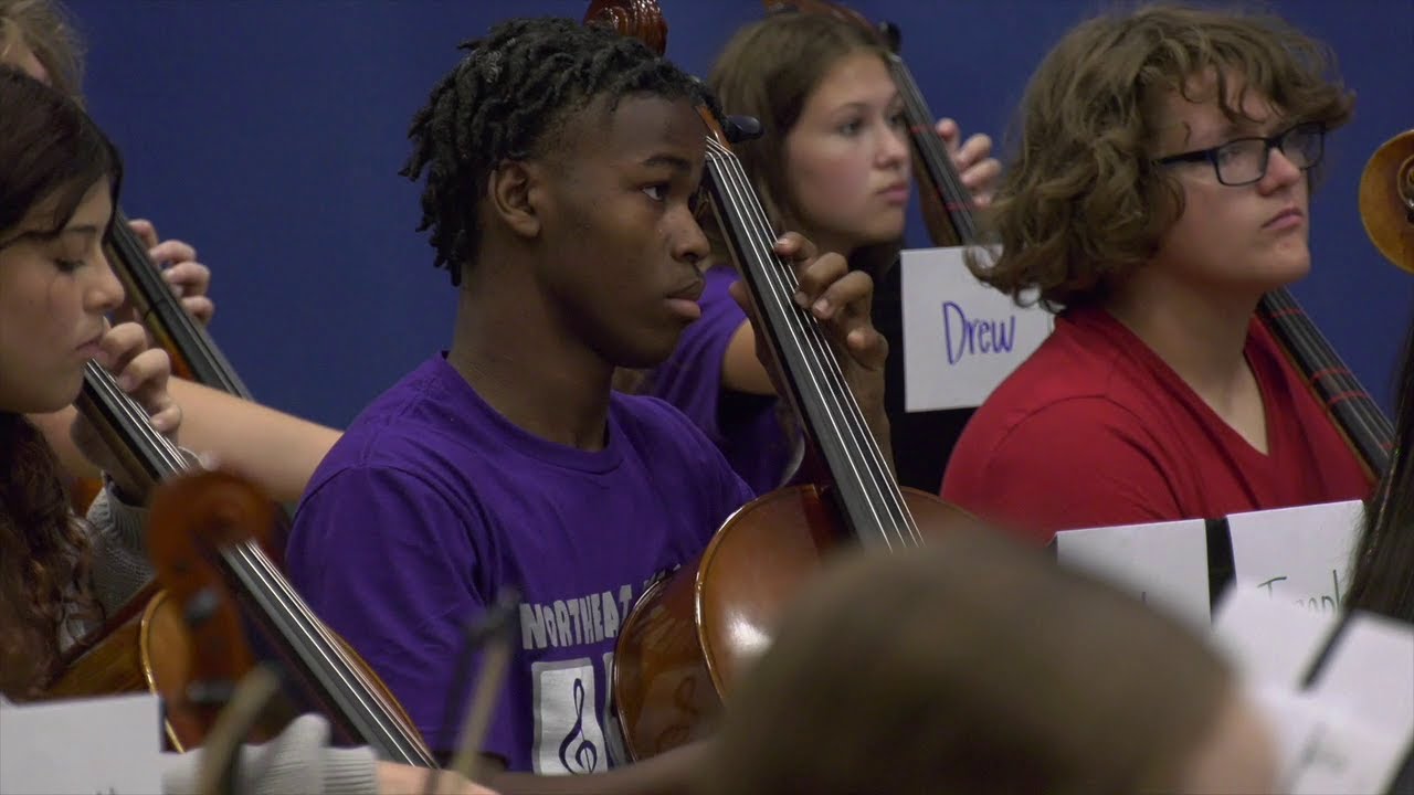Student Musicians Take Part in Strings Day - YouTube