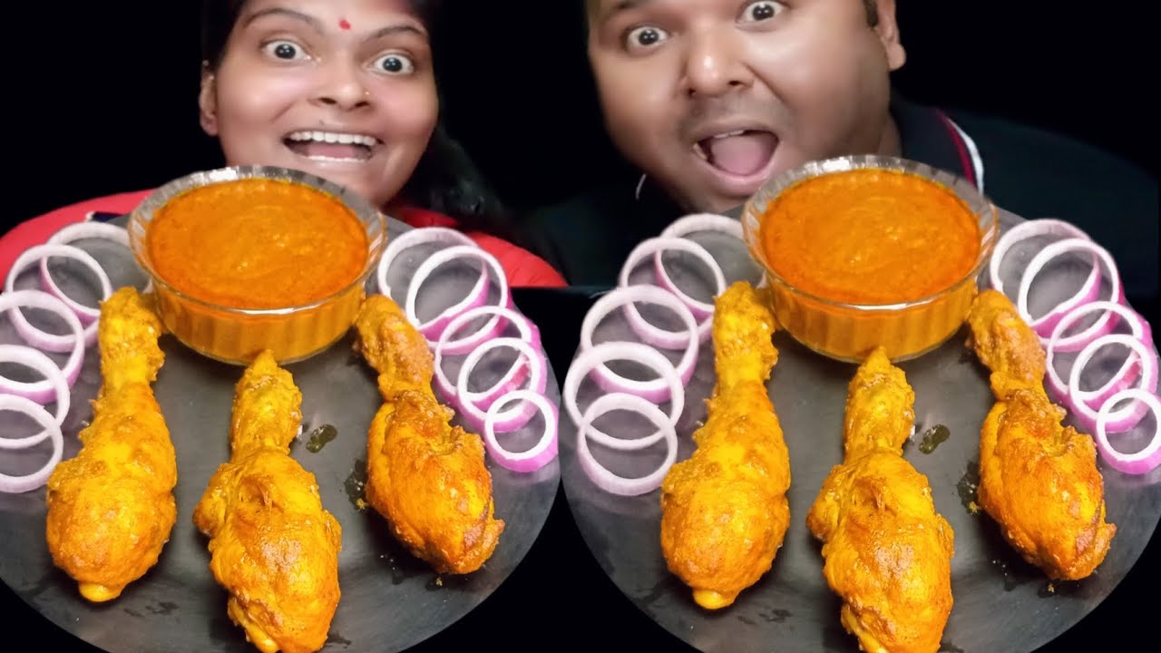 Spicy Chicken Leg piece Eating challenge | 2 Minute Chicken Leg piece ...