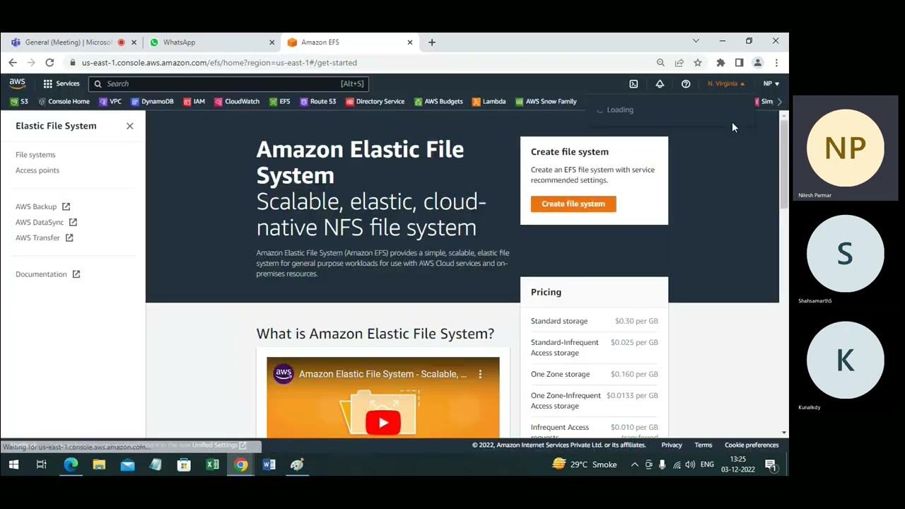 AWS Tutorials-33 AWS Amazon Elastic File System (EFS) | AWS in Hindi - YouTube