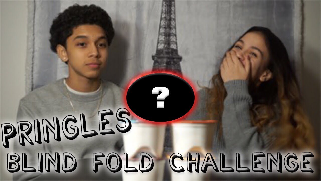 BLIND FOLD PRINGLE CHALLENGE !! - YouTube