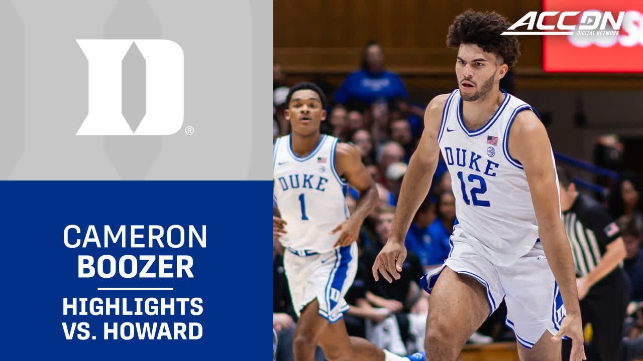 Duke's Cameron Boozer Highlights vs. Howard - YouTube