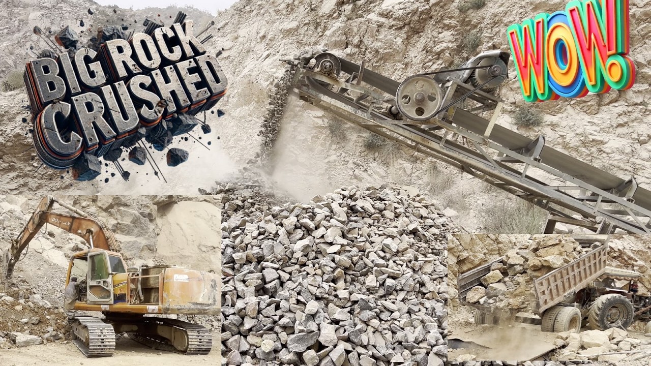 Rock Quarry Mega Machines🚨 | Jaw Crusher + Excavator + Trolley Loader ...