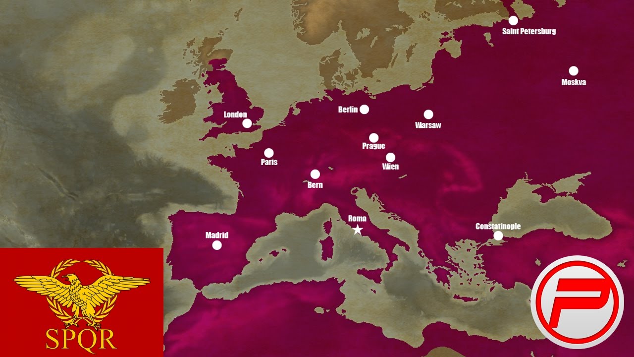 EU4 - Timelapse - Restoration of Roman Empire as Byzantium - YouTube