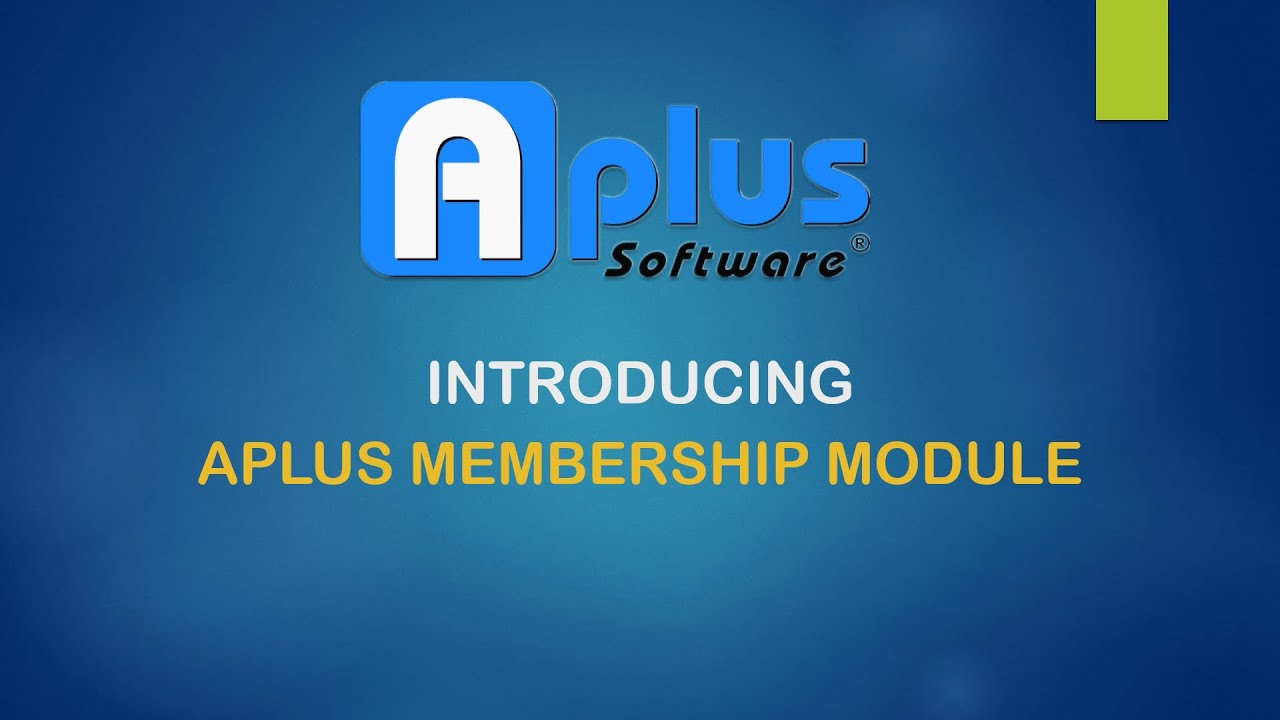 Aplus Software - Aplus Membership System - YouTube
