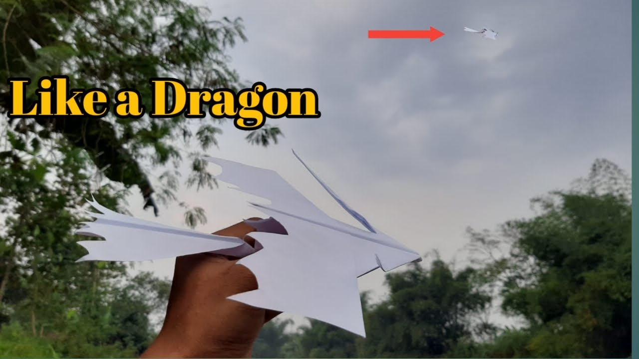 Cara mudah membuat naga terbang dari kertas | How to Fold paper dragon ...