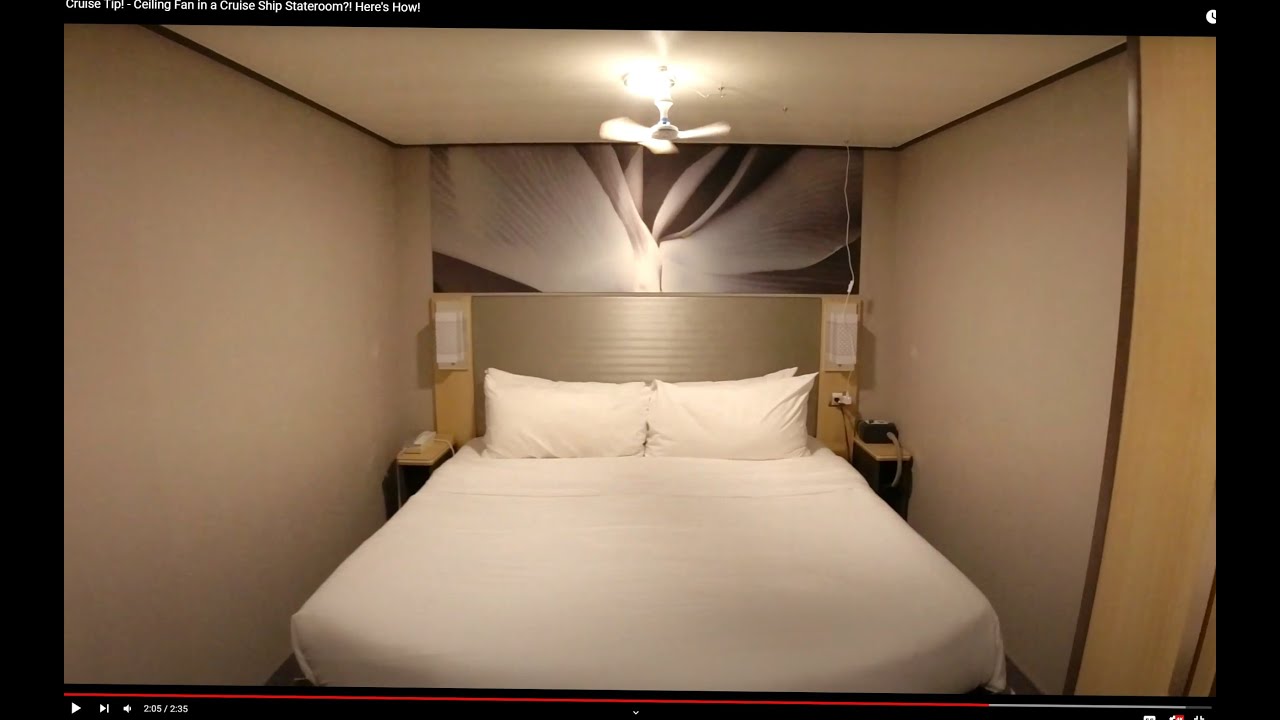 Cruise Tip! - Ceiling Fan in a Cruise Ship Stateroom?! Here's How ...
