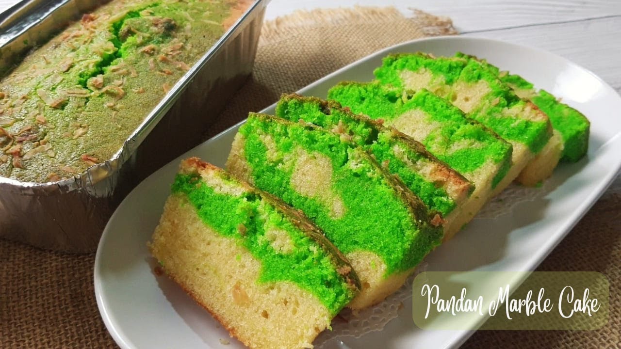 Kek Marble Pandan Lembap | Moist Pandan Marble Cake - YouTube