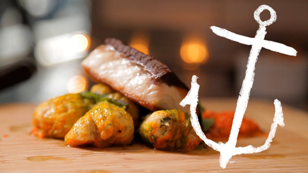 Prawn Mousse Zucchini Flower Recipe - Bondi Harvest - YouTube