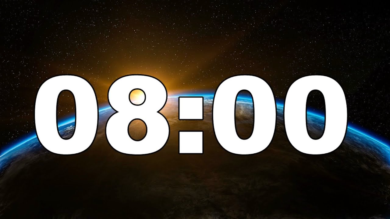 8 Minute (480 Seconds ) Timer with sound alarm - COUNTDOWN - stunden ...