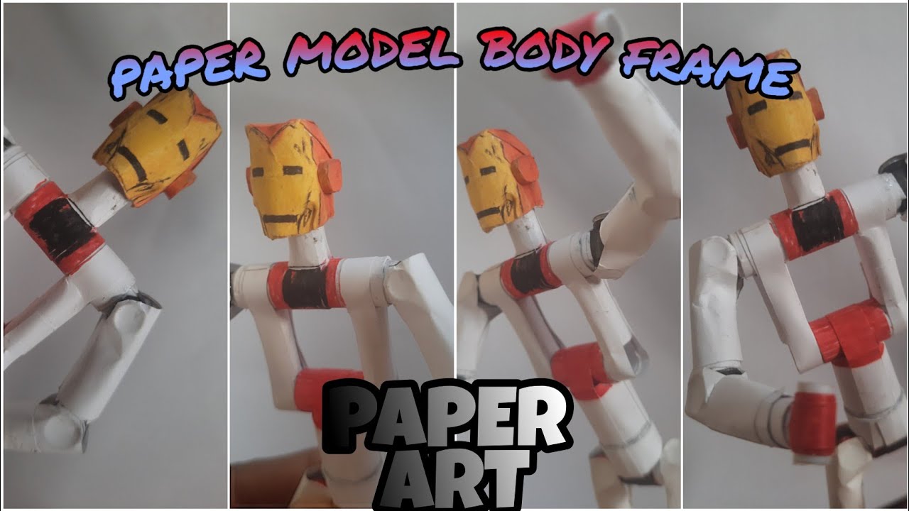 how to make paper model body frame |paper art| paper model. #papermodel ...