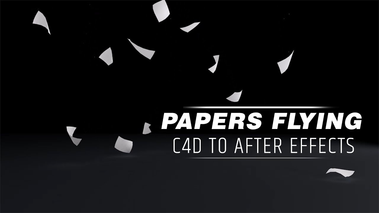 Flying papers cinema 4d animation with only Adobe after effects. - YouTube