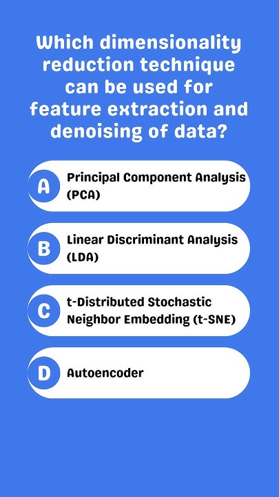 Dimensionality reduction for feature extraction and denoising? - YouTube