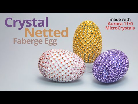 Beaded Easter Egg Decoration with CRYSTAL SEED BEADS - YouTube