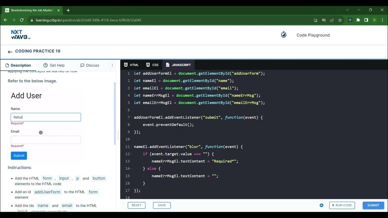 Add User | Coding Practice 19 | Forms | NxtWave | ccbp 4.o - YouTube