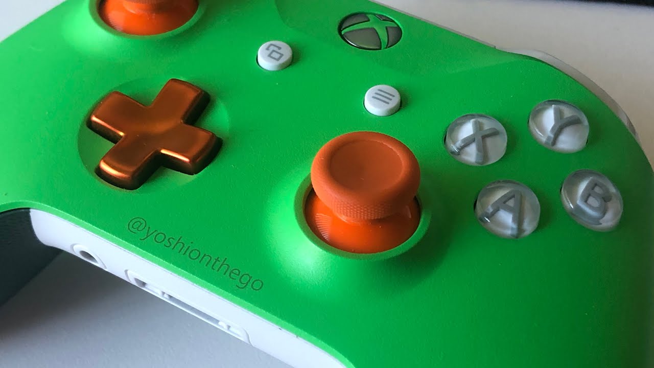 Custom Yoshi controller xbox design - YouTube