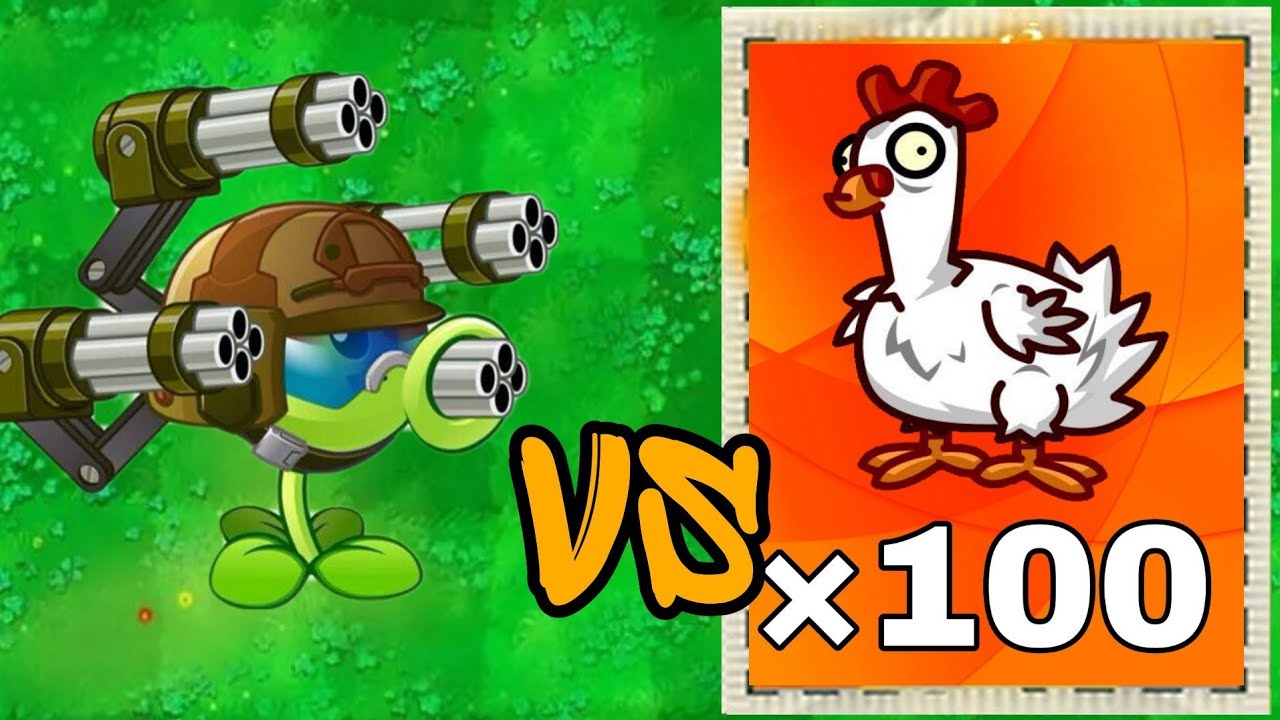 plants vs 100 chickens | Plants Vs Zombies 2 - YouTube