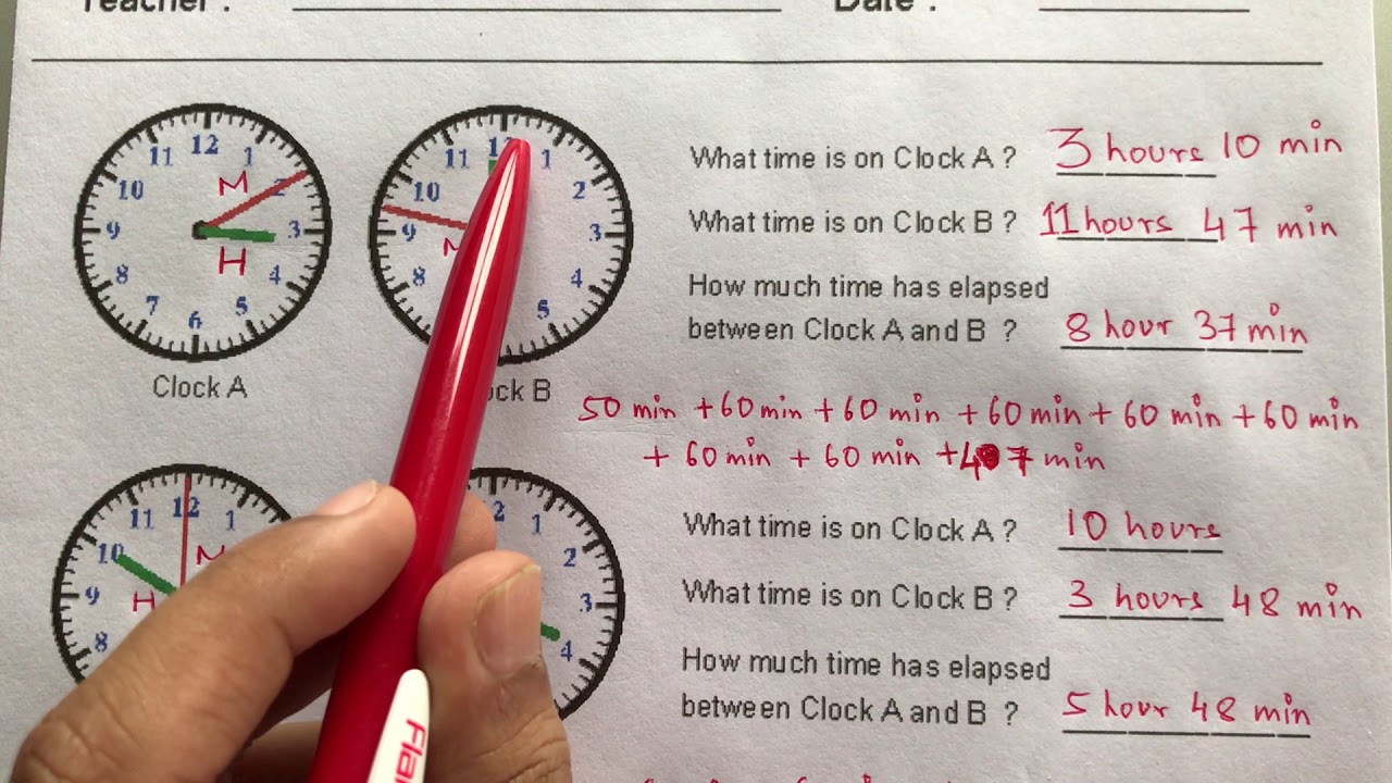 Lesson 7 - correction class - measuring time - YouTube