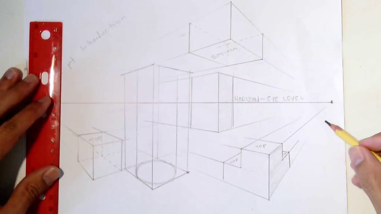 2 Point Perspective - Cylinder - YouTube