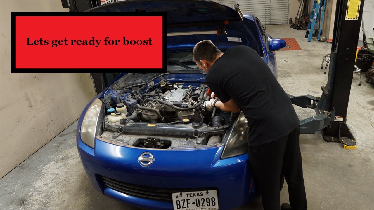 getting the 350z ready for boost - YouTube