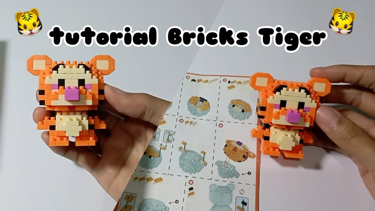 tutorial Bricks Tiger 🐯 | 021 | building blocks | mini lego - YouTube