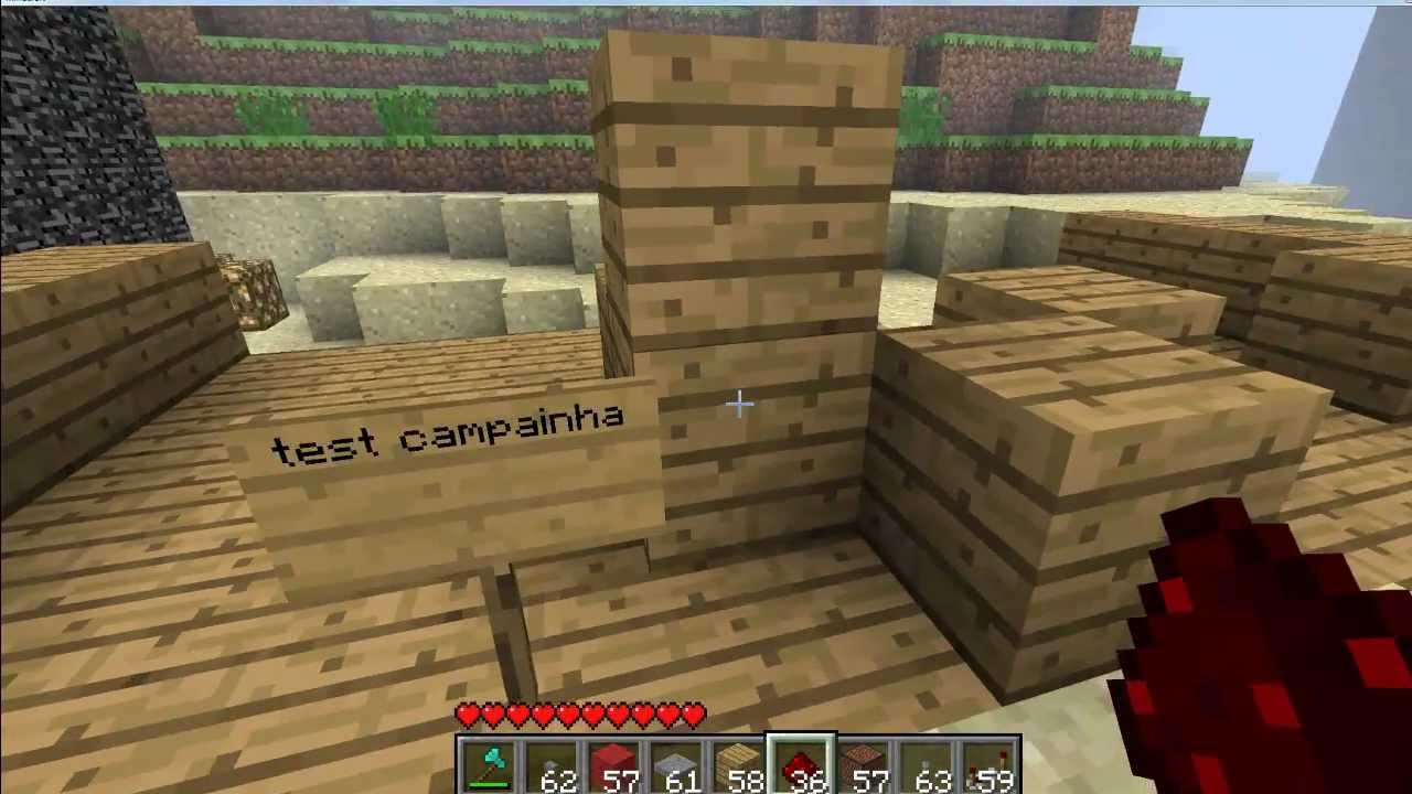 Minecraft Tutorial BR - Como fazer uma campainha - YouTube
