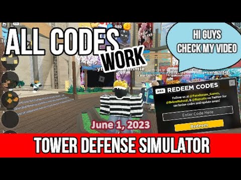 ALL CODES Tower Defense Simulator ROBLOX JUNE 1, 2023 - YouTube
