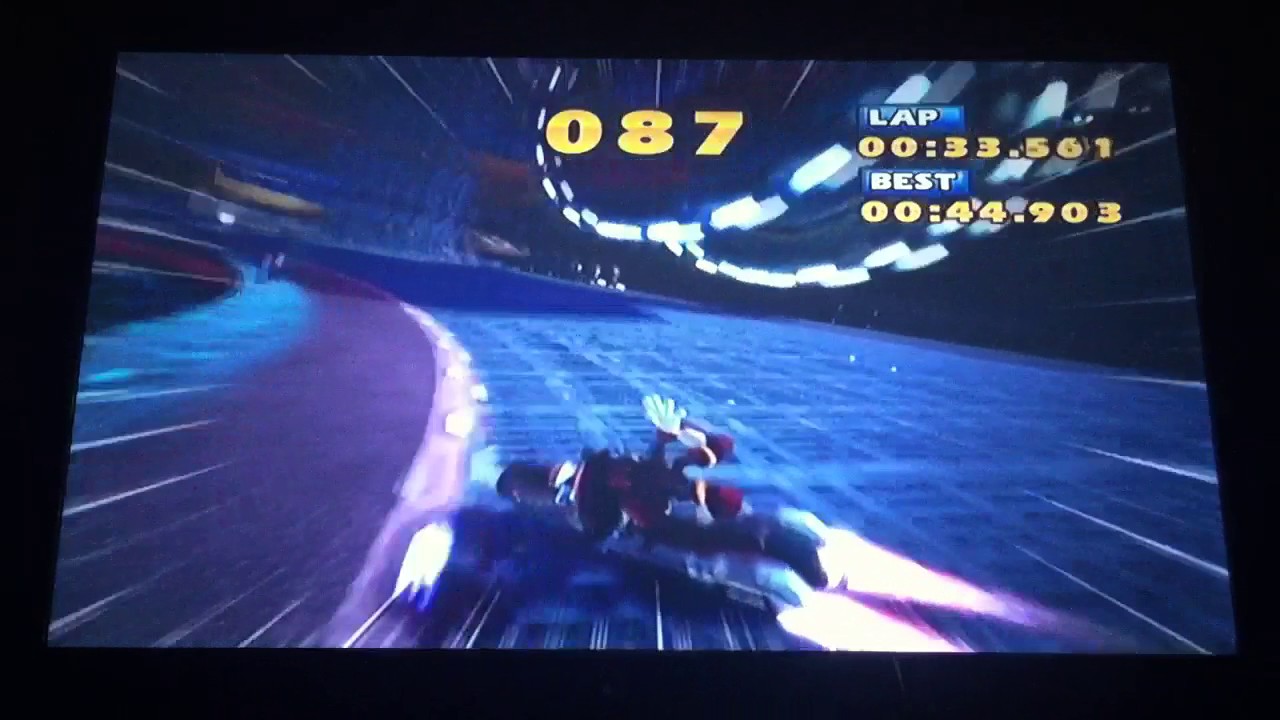 Sonic & Sega All-Stars Racing Time Trial: 0:44.296 Turbine Loop (Shadow ...