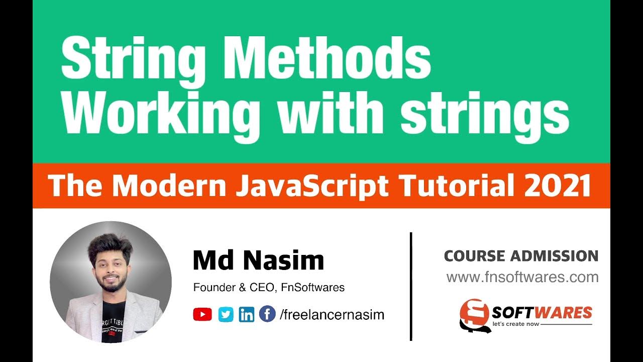 026 | String Methods | The Modern JavaScript Tutorial - YouTube