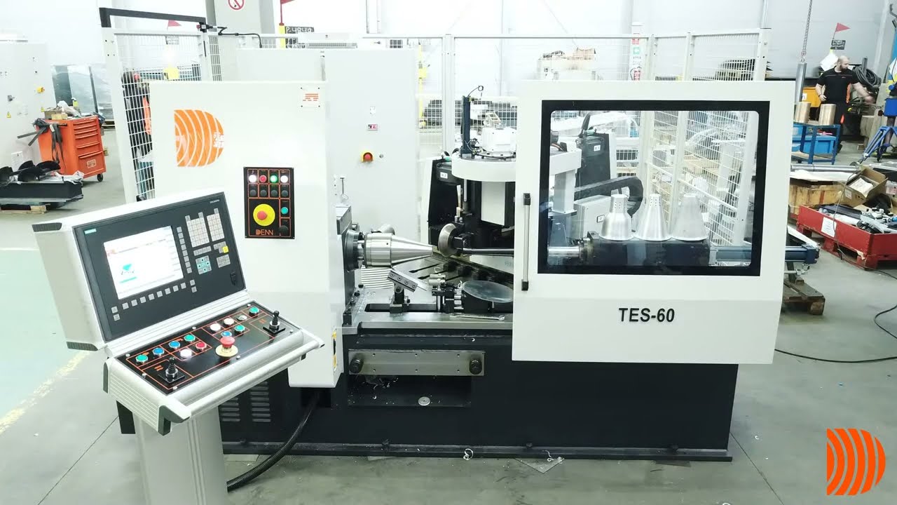 Metal spinning machine DENN model TES-60 CNC - YouTube