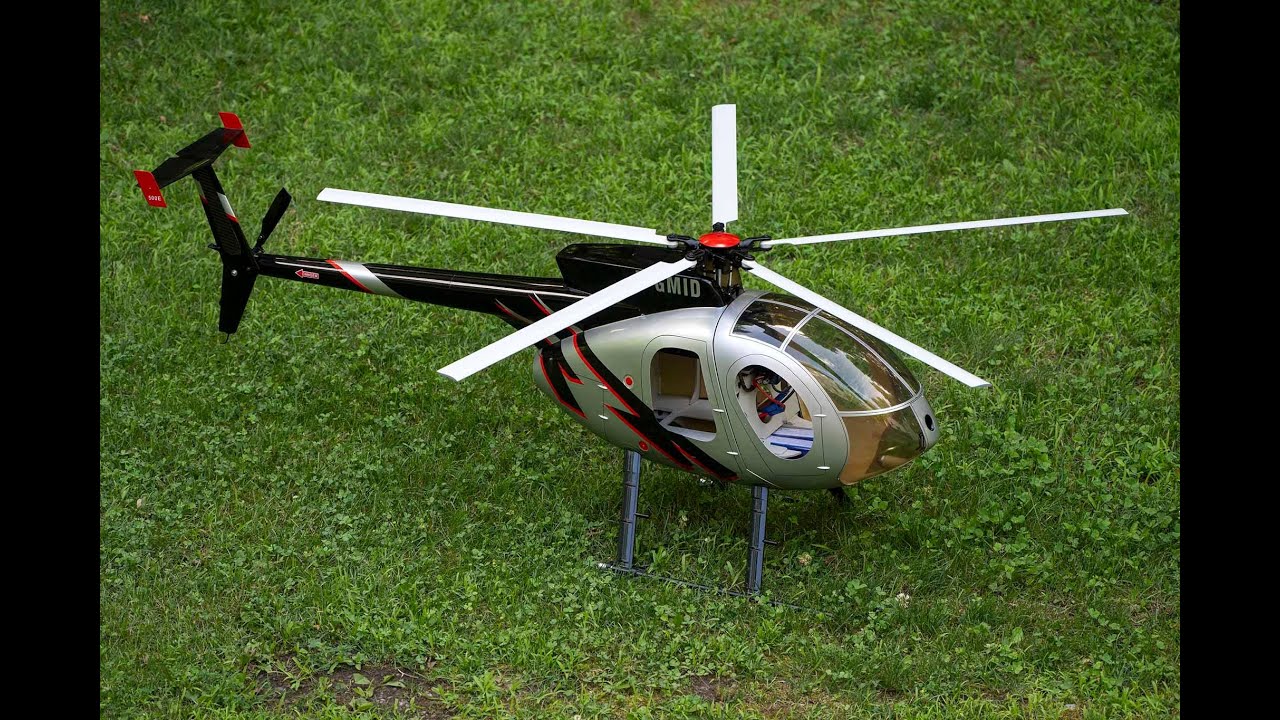 Fun-Key MD500E 700 rc scale helicopter first flight - YouTube