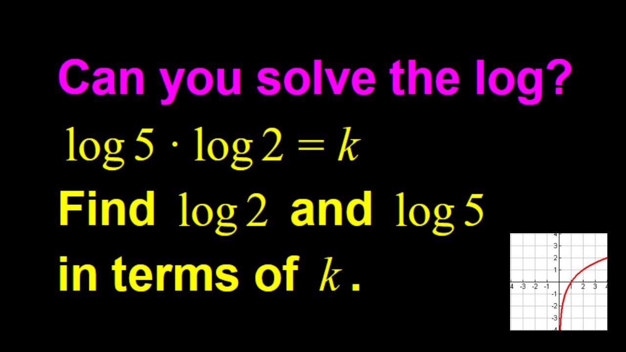 Can you solve the log? Challenging math problem #6. - YouTube