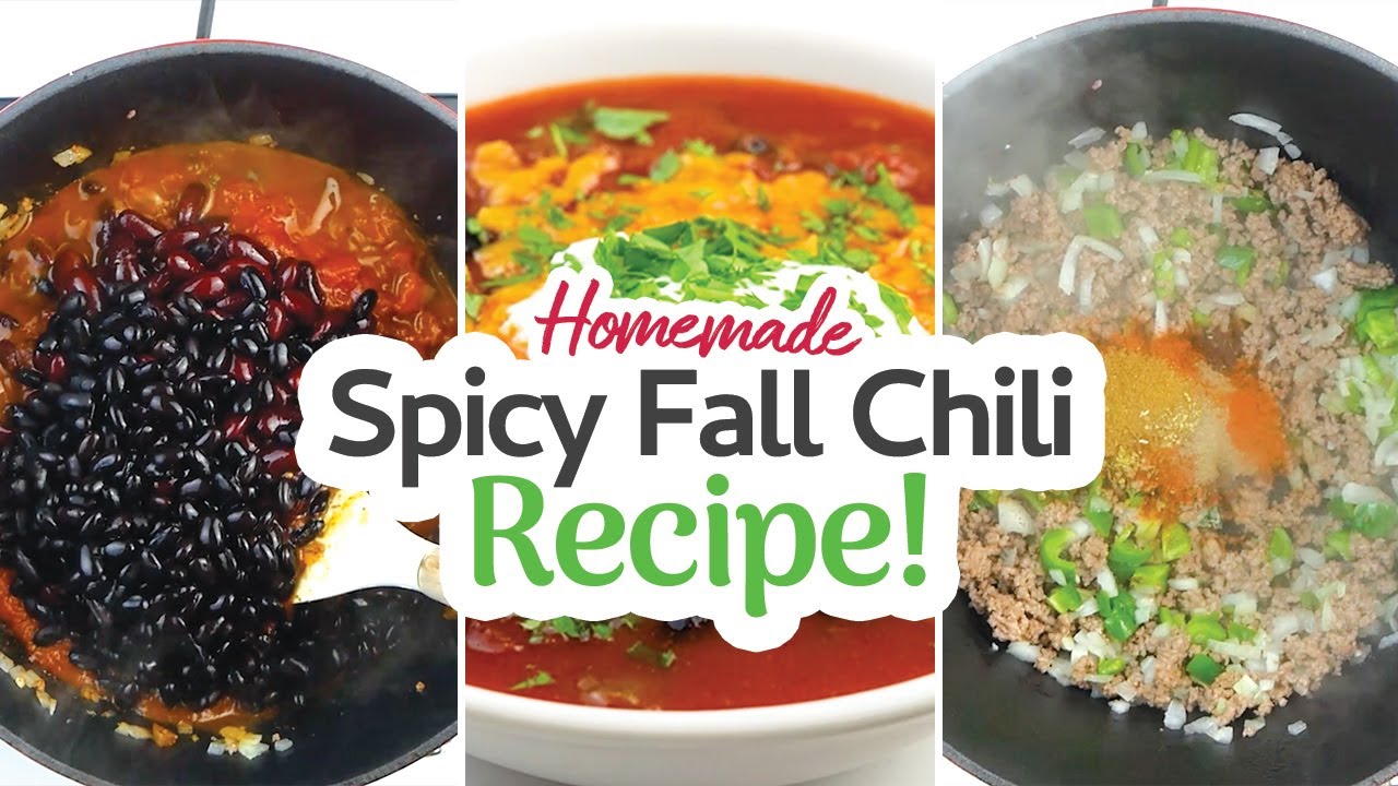 Homemade Spicy Fall Chili Recipe ~ SpiceRally - YouTube
