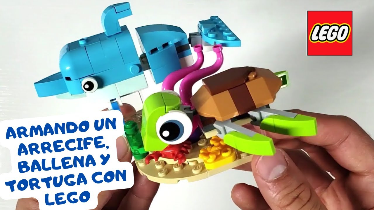 ¡Construyendo un Increíble Arrecife de Lego con Ballena y Tortuga ...