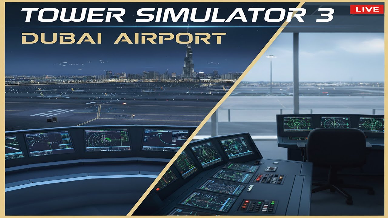 AIR TRAFFIC CONTROL DUBAI | Tower Simulator 3: DXB FULL ATC - YouTube