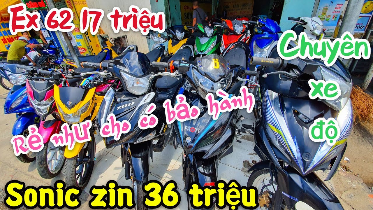 Té ngửa giá thách thức Exciter 62zz 17 triệu Sonic zin 36 triệu Winner ...