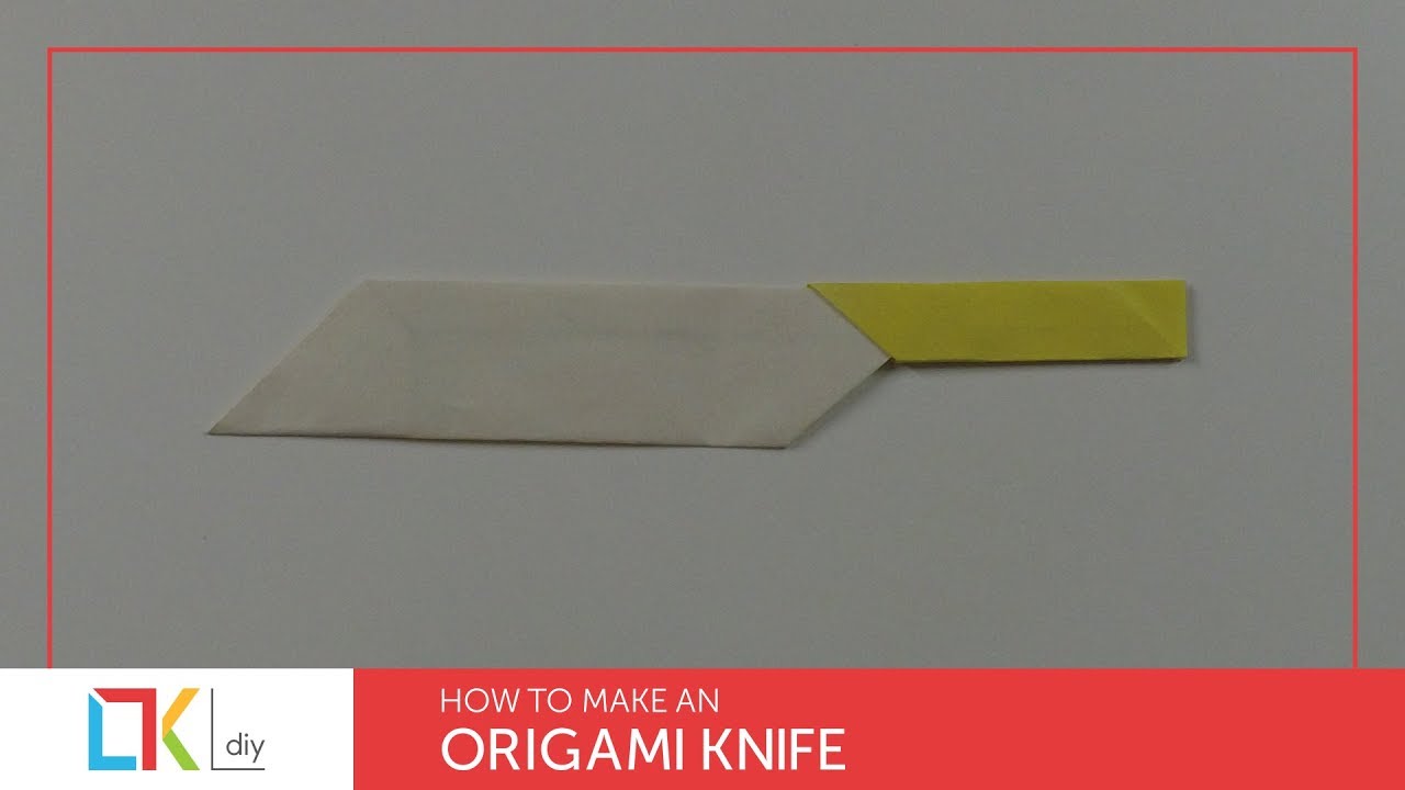 Origami toys #121 - How to make an origami knife - YouTube