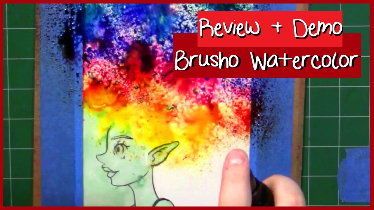 BRUSHO WATERCOLOR ~ Review + Demo ~ Watercolor Illustration - YouTube