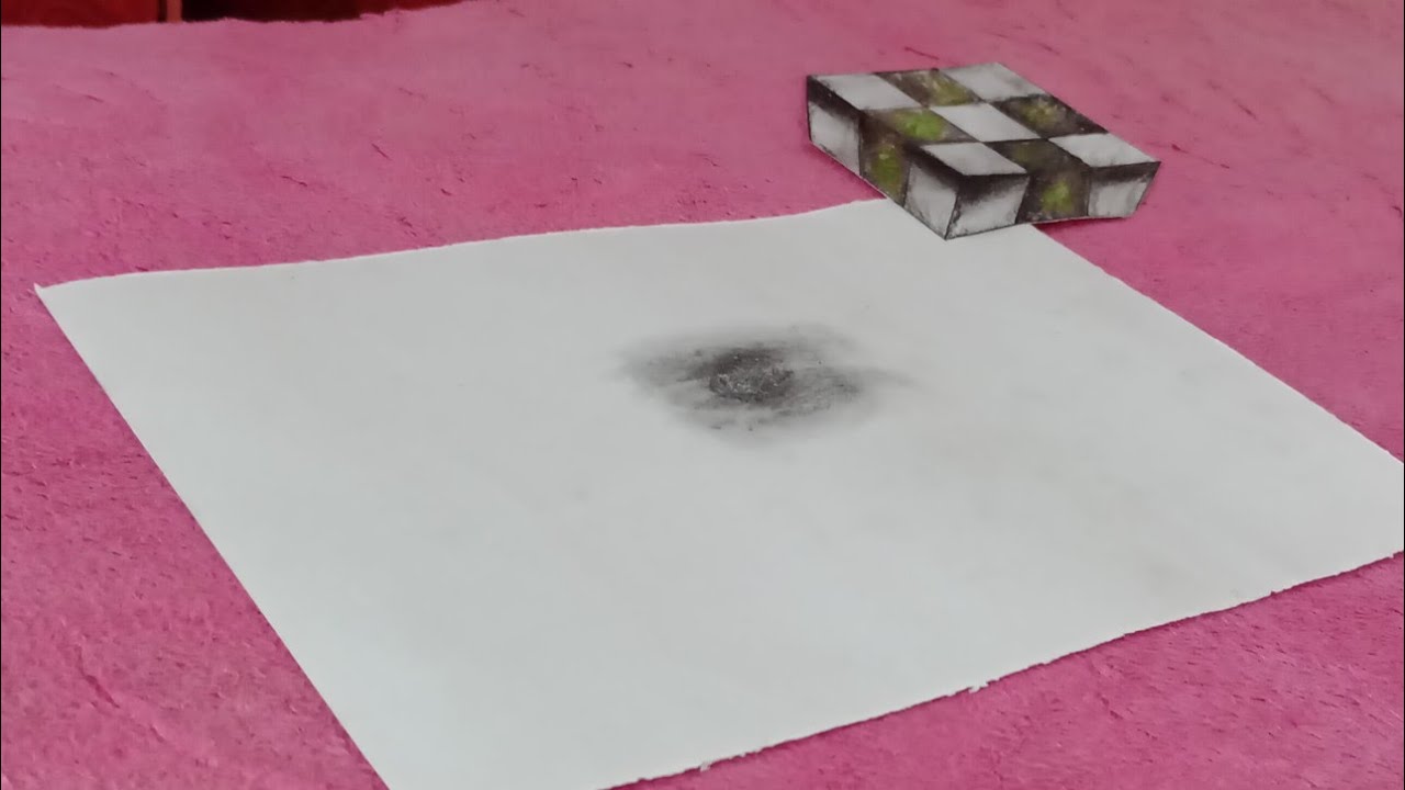 3D paper 🗞️ art for kids || How to draw a 3D sketch for beginners - YouTube