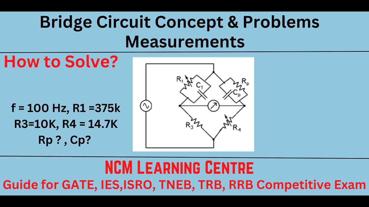 Bridge circuit Concepts| AC and DC Circuits| Measurements| Full details ...