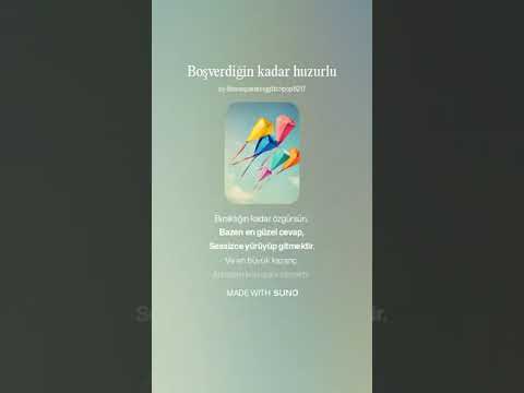 Boşverdiğin Kadar Huzurlu #popular #pop #music #song #lyrics #lyricvideo #trending
